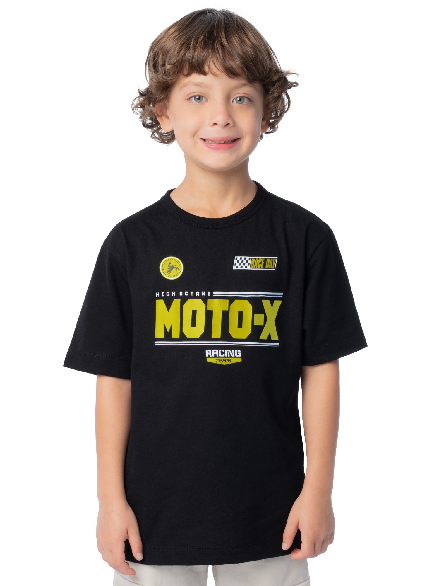 Wonder Nation Boy's Short Sleeve Elevated Graphic T-Shirt, Sizes 4-18 ...