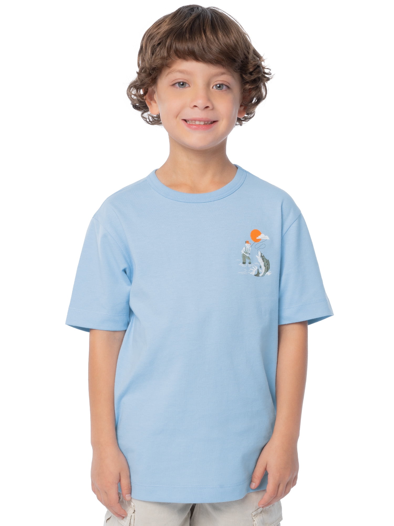 Wonder Nation Boy's Short Sleeve Elevated Graphic T-Shirt, Sizes 4-18 ...