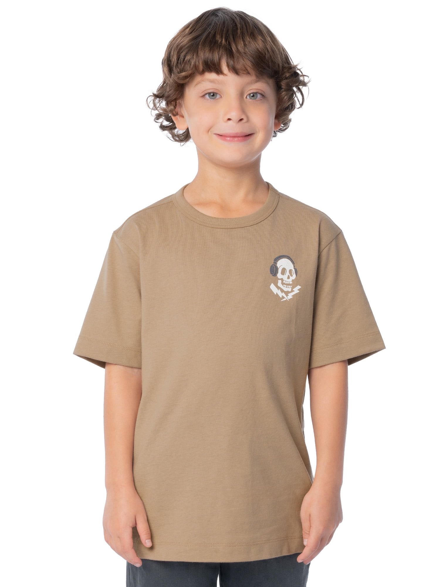 Wonder Nation Boy's Short Sleeve Elevated Graphic T-Shirt, Sizes 4-18 ...