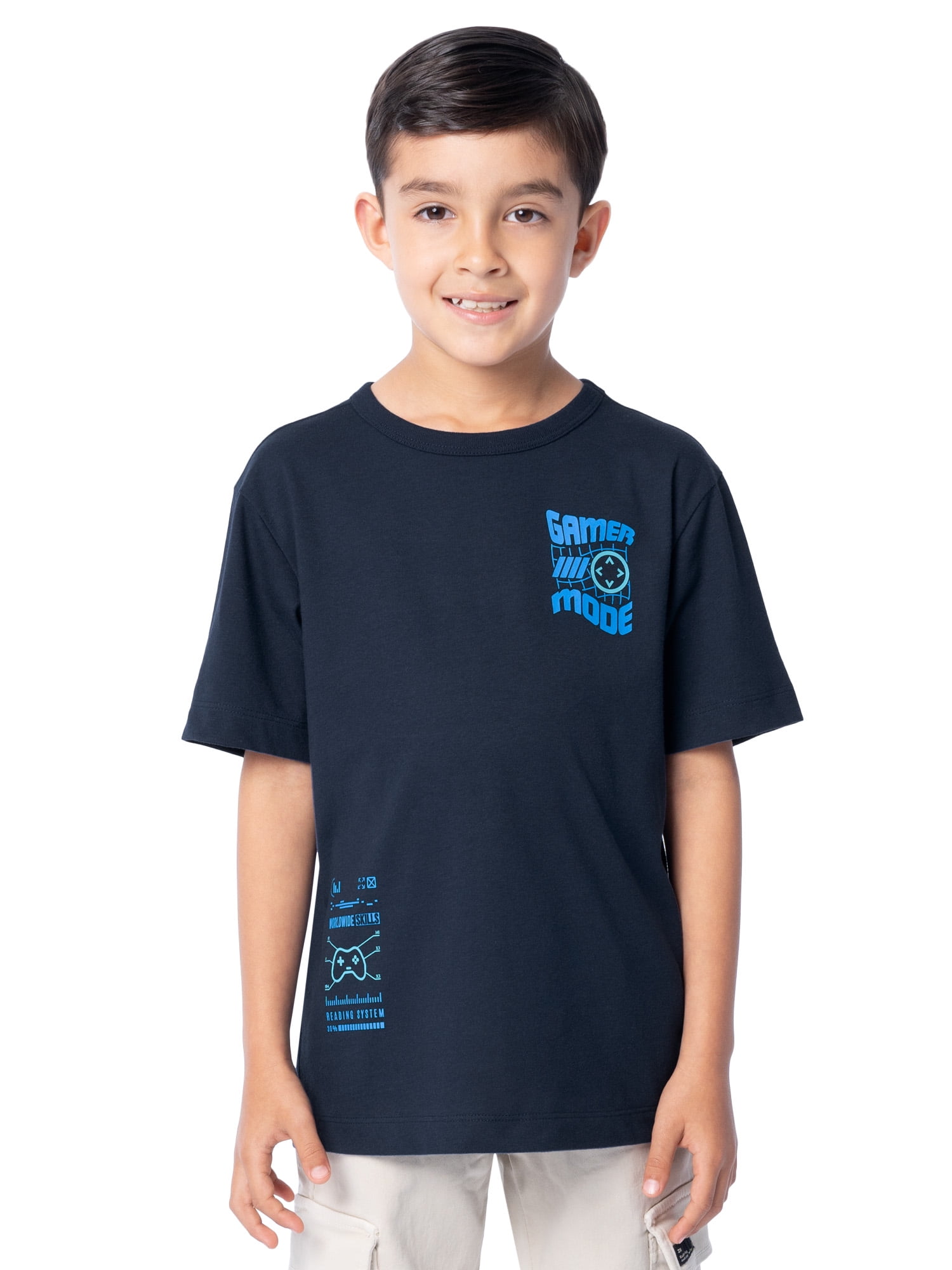 Wonder Nation Boys Short Sleeve Elevated Graphic T-Shirt, Sizes 4-18 & Husky - Walmart.com