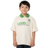 Wonder Nation Boy's Short Sleeve Graphic Polo T-Shirt, Sizes 4-18 ...