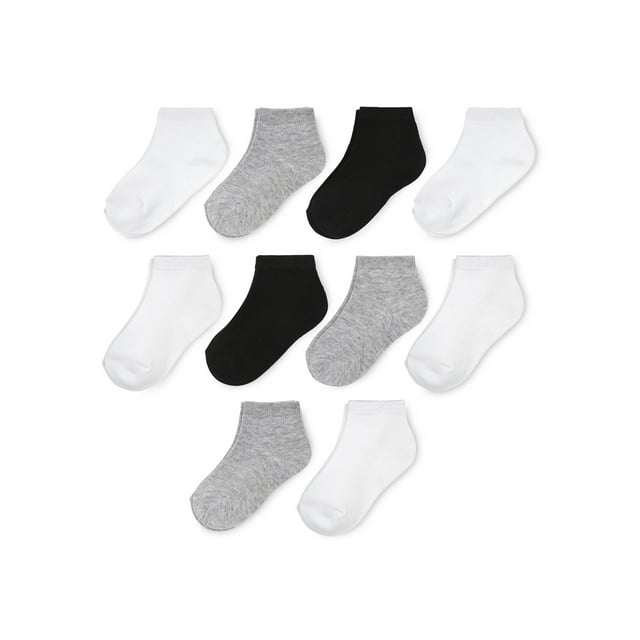 Wonder Nation Boys Ankle Socks, 10 Pack, Size 0M- 5T - Walmart.com