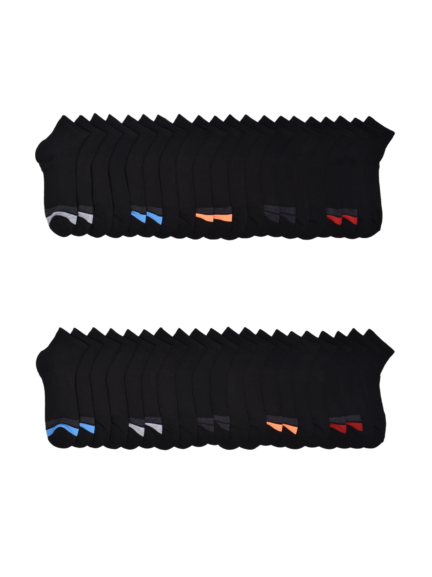 Wonder Nation Boys Ankle Socks 20-Pack Cushioned with Reinforced Heels ...