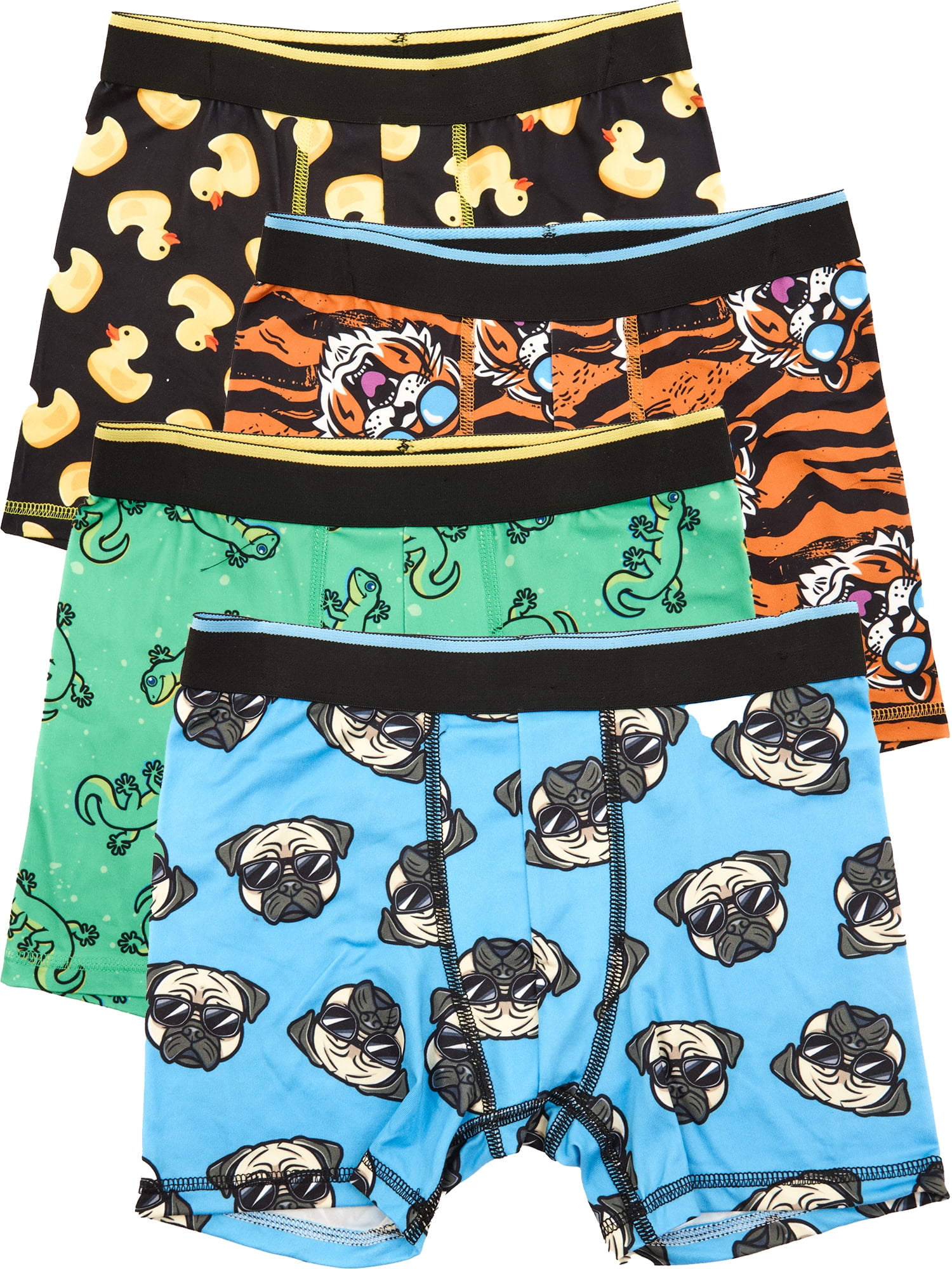 Wonder Nation Boys Boxer Briefs 4-Pack Allover Printed Underwear Sizes ...