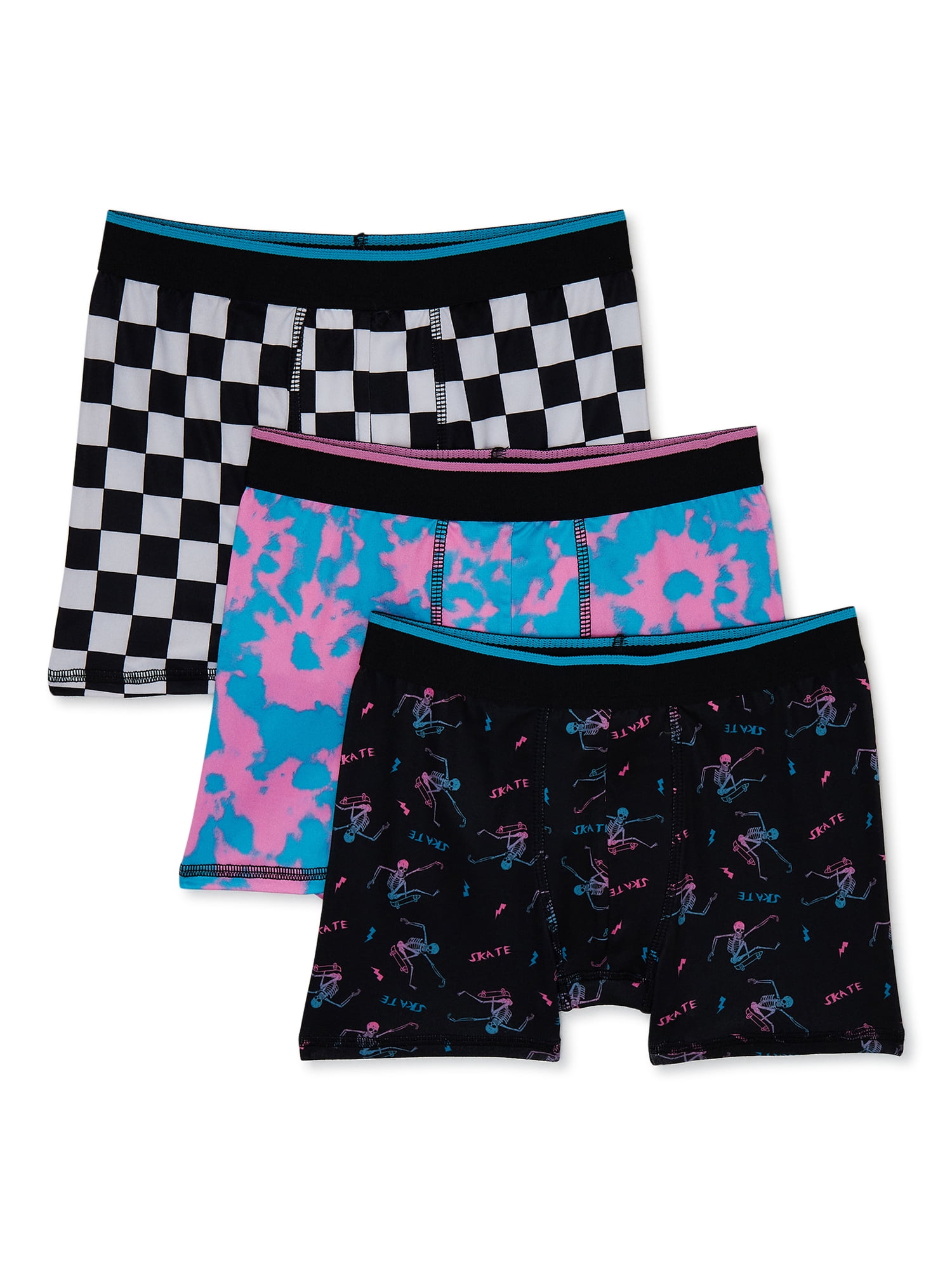 Wonder Nation Boys Boxer Brief Skater Underwear, 3-Pack, Sizes S-XL ...
