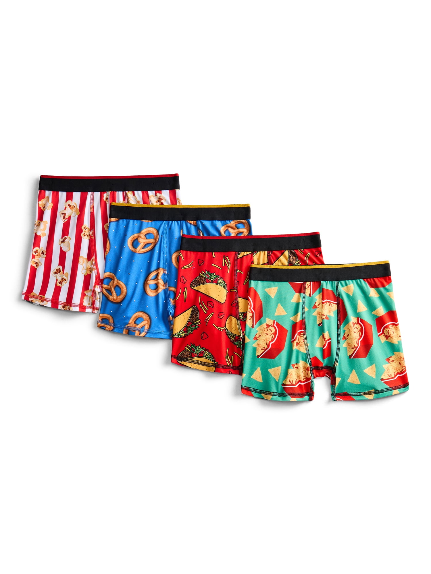 Wonder Nation Boys Boxer Brief Snack Pack Underwear, 4-Pack, Sizes S-XL ...