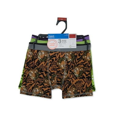 Wonder Nation Boys Underwear Soft Cotton Boxer Briefs, 10-Pack, Sizes S ...