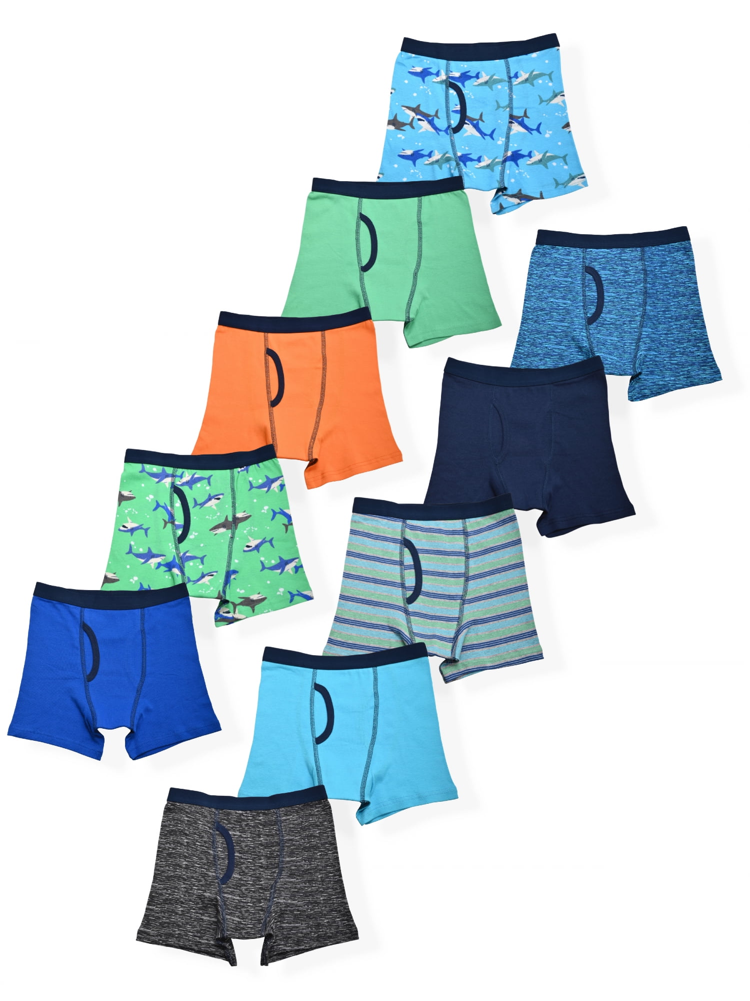 Wonder Nation Boys Boxer Briefs, 10-Pack, Sizes S-2XL & Husky - Walmart.com