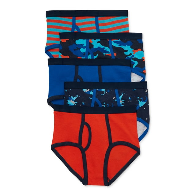 Wonder Nation Boys Brief Underwear 5-Pack - Cotton - Walmart.com