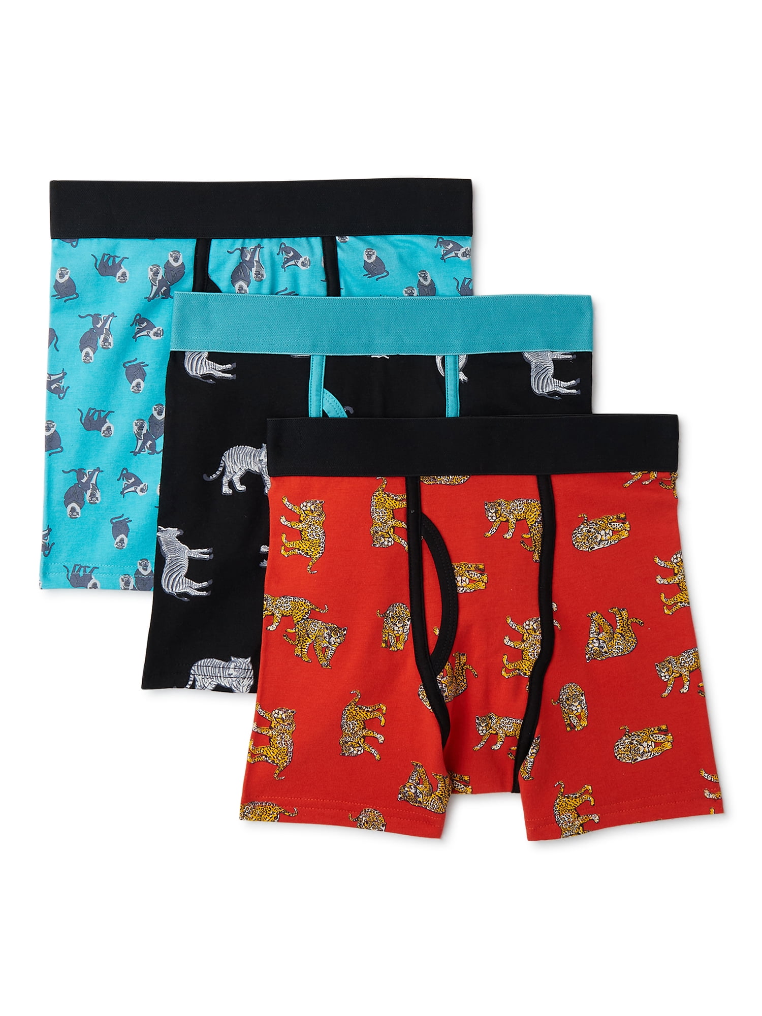 Wonder Nation Boys Comfort Stretch Tag Free Boxer Briefs, 3-Pack ...
