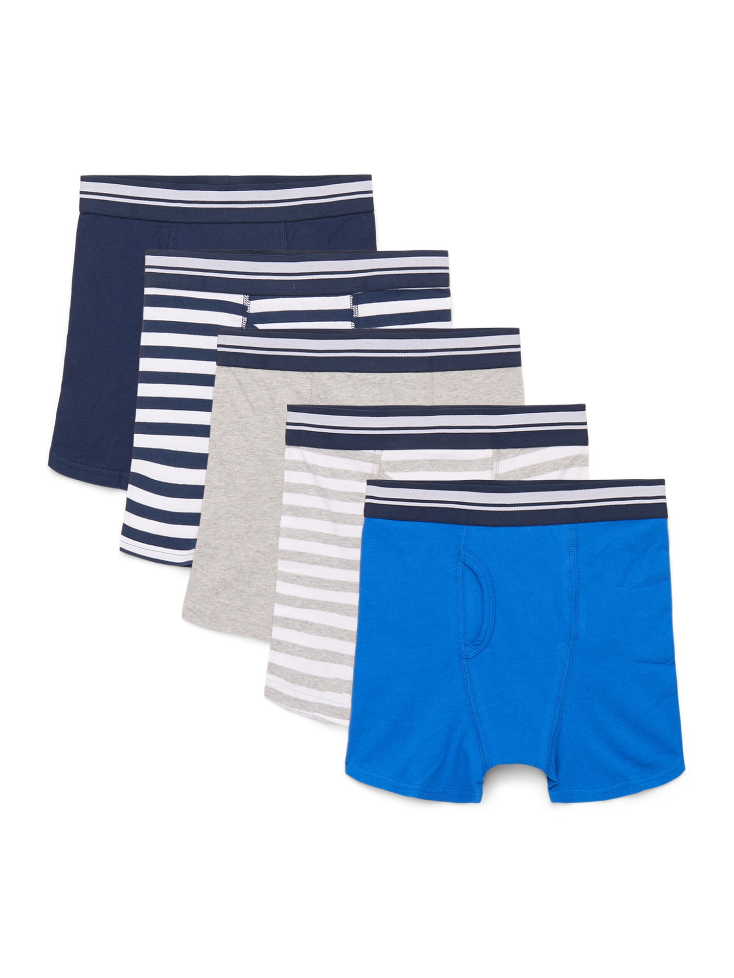 Wonder Nation Boys Cotton-Stretch Boxer Briefs 5-Pack Sizes S-XL with ...
