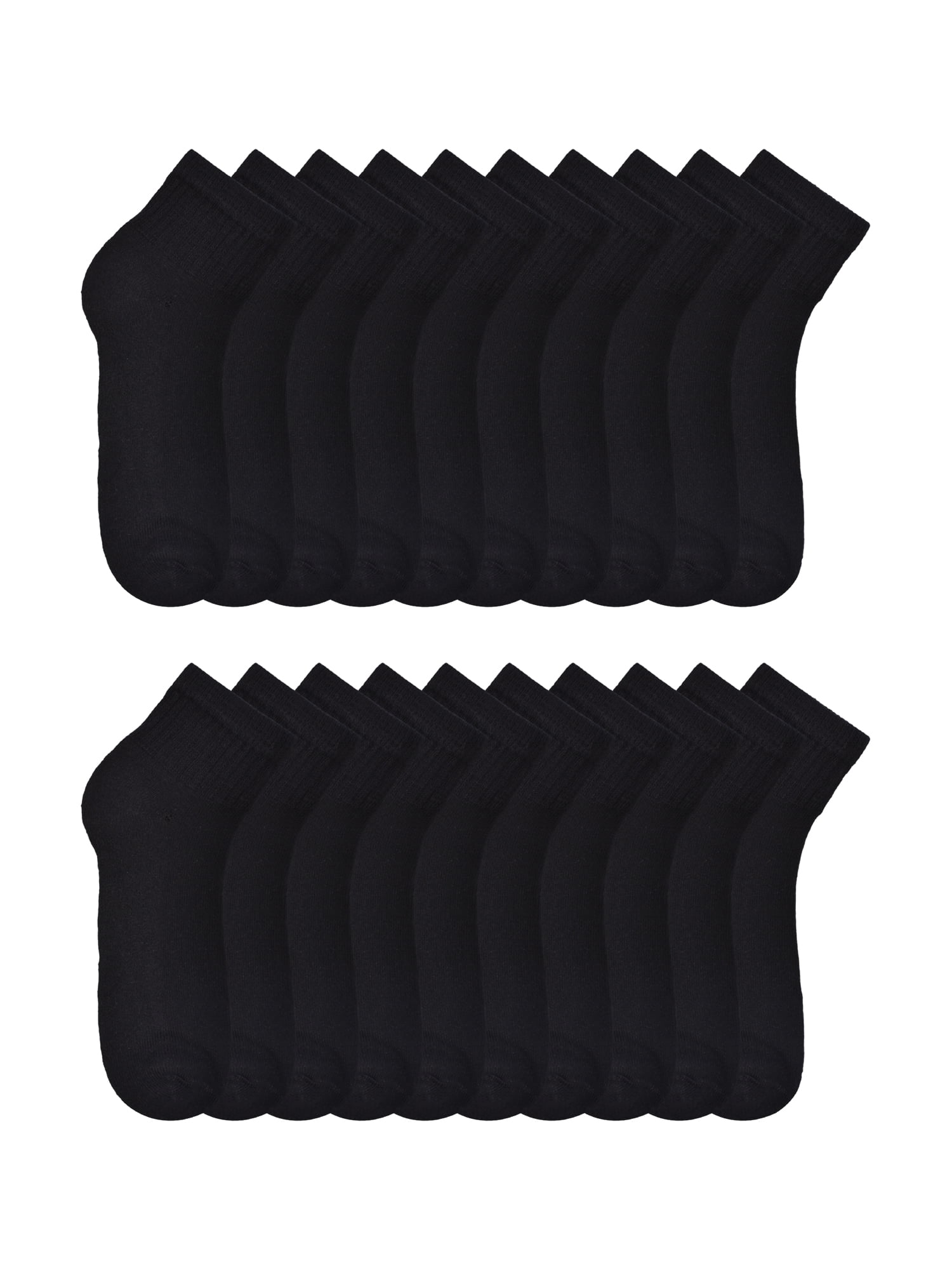 Wonder Nation Boys Cushioned Ankle Socks 10 Pack Sizes S 4-8.5, M 9-12. ...