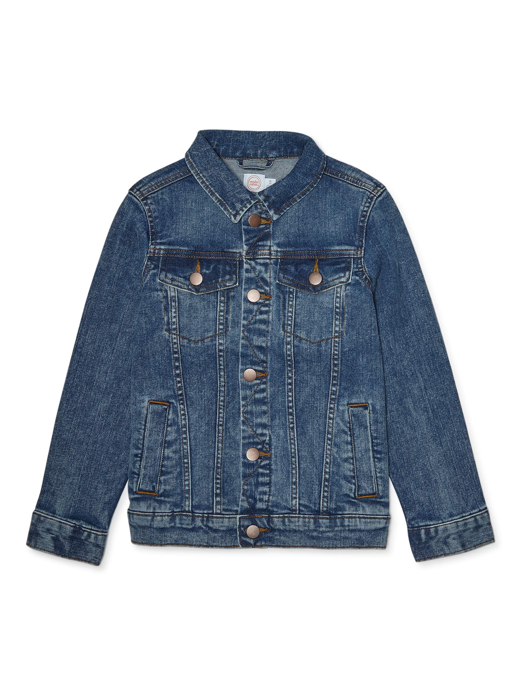 Wonder Nation Boys Denim Jacket - Sizes 4-18 - Walmart.com