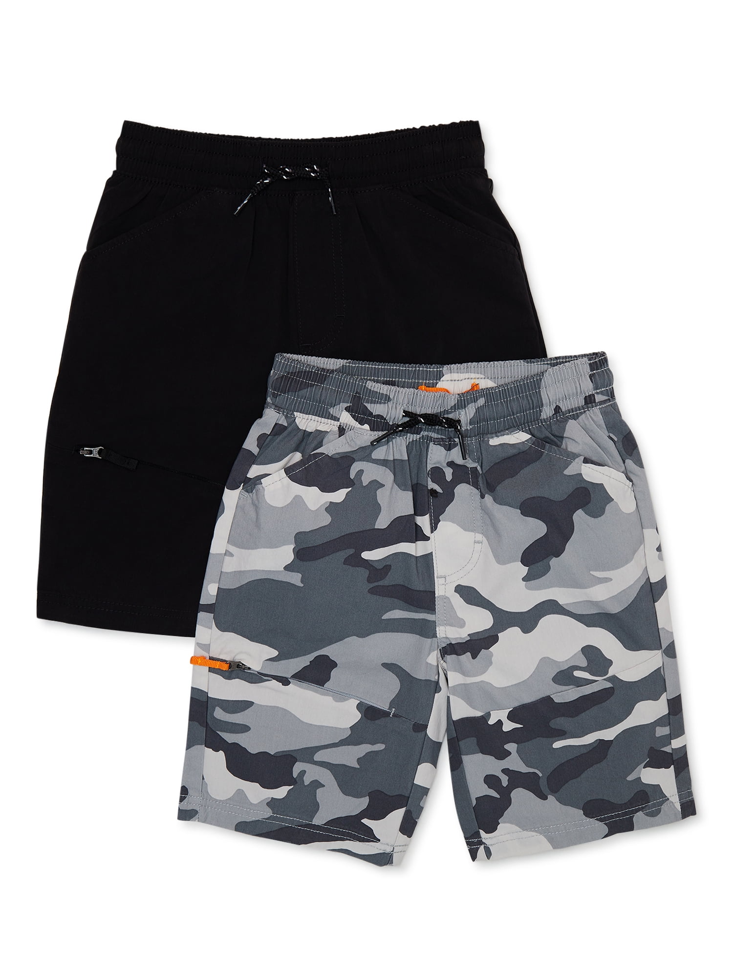 Wonder Nation Boys Everywhere Shorts, 2 Pack, Sizes 4-18 & Husky ...