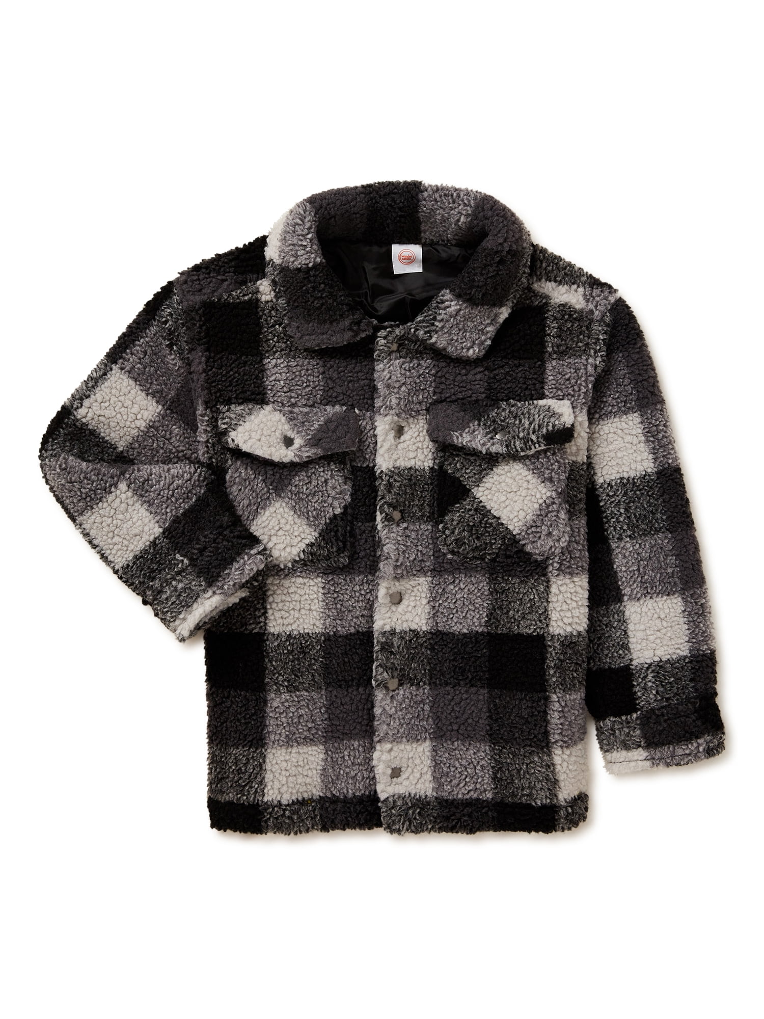 Wonder Nation Boys Faux Sherpa Trucker Jacket, Sizes 4-18 - Walmart.com