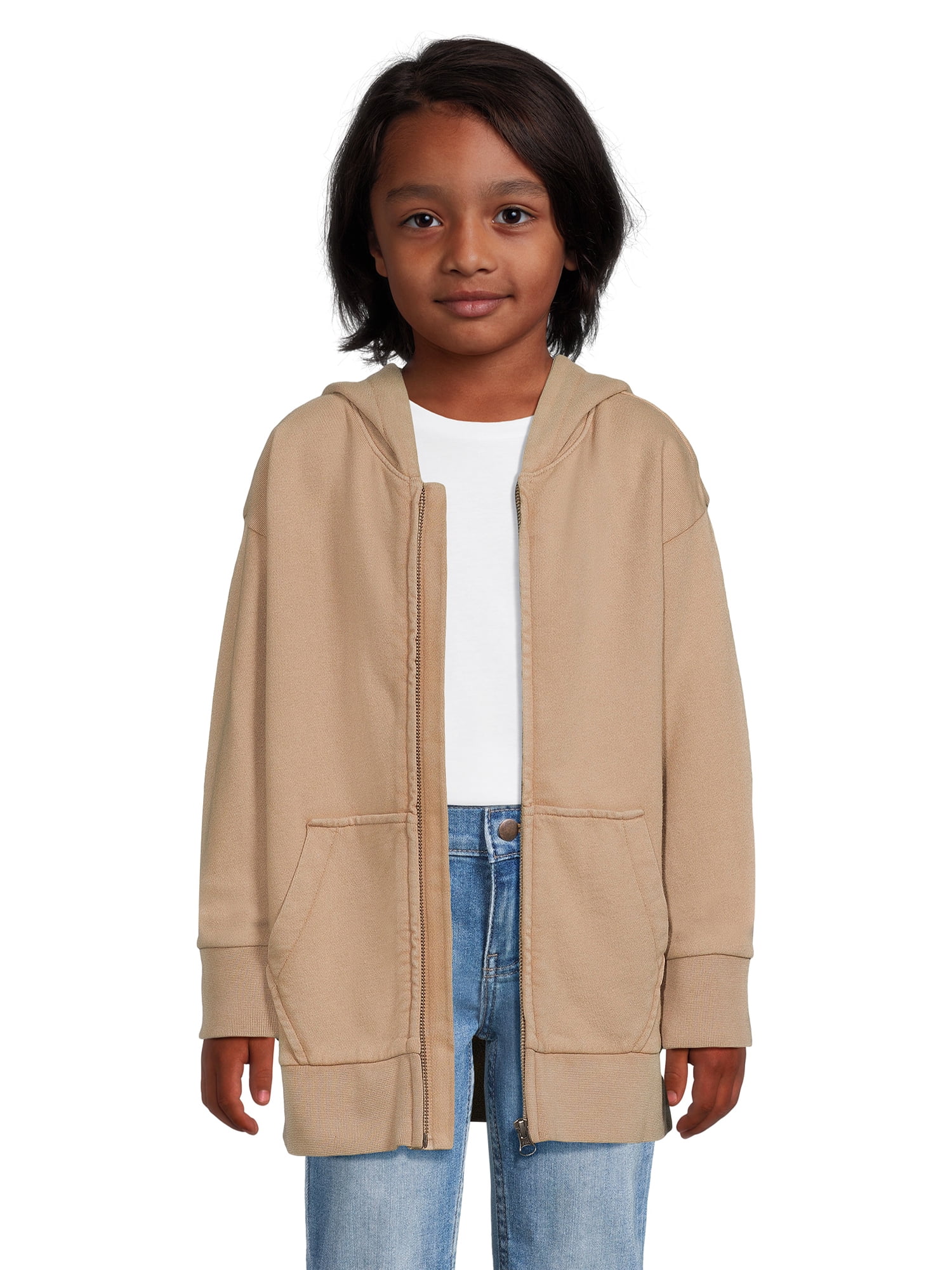 Wonder Nation Full-Zip Solid Pattern Hoodie Jacket (Boys 18) - Walmart.com