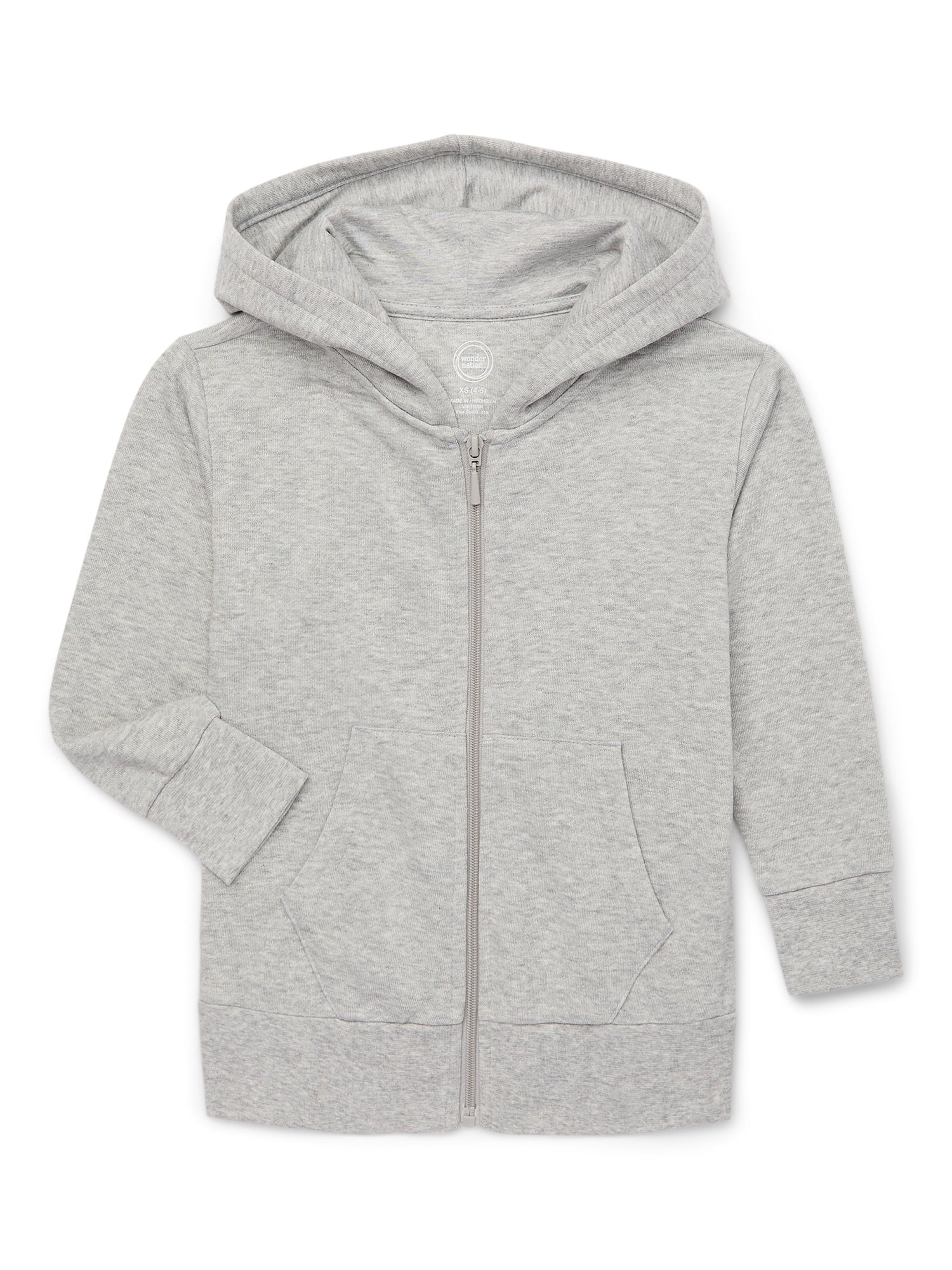 Wonder Nation Boys Zip Fleece Hoodie, Sizes 4-18 & Husky, Soft Cotton ...