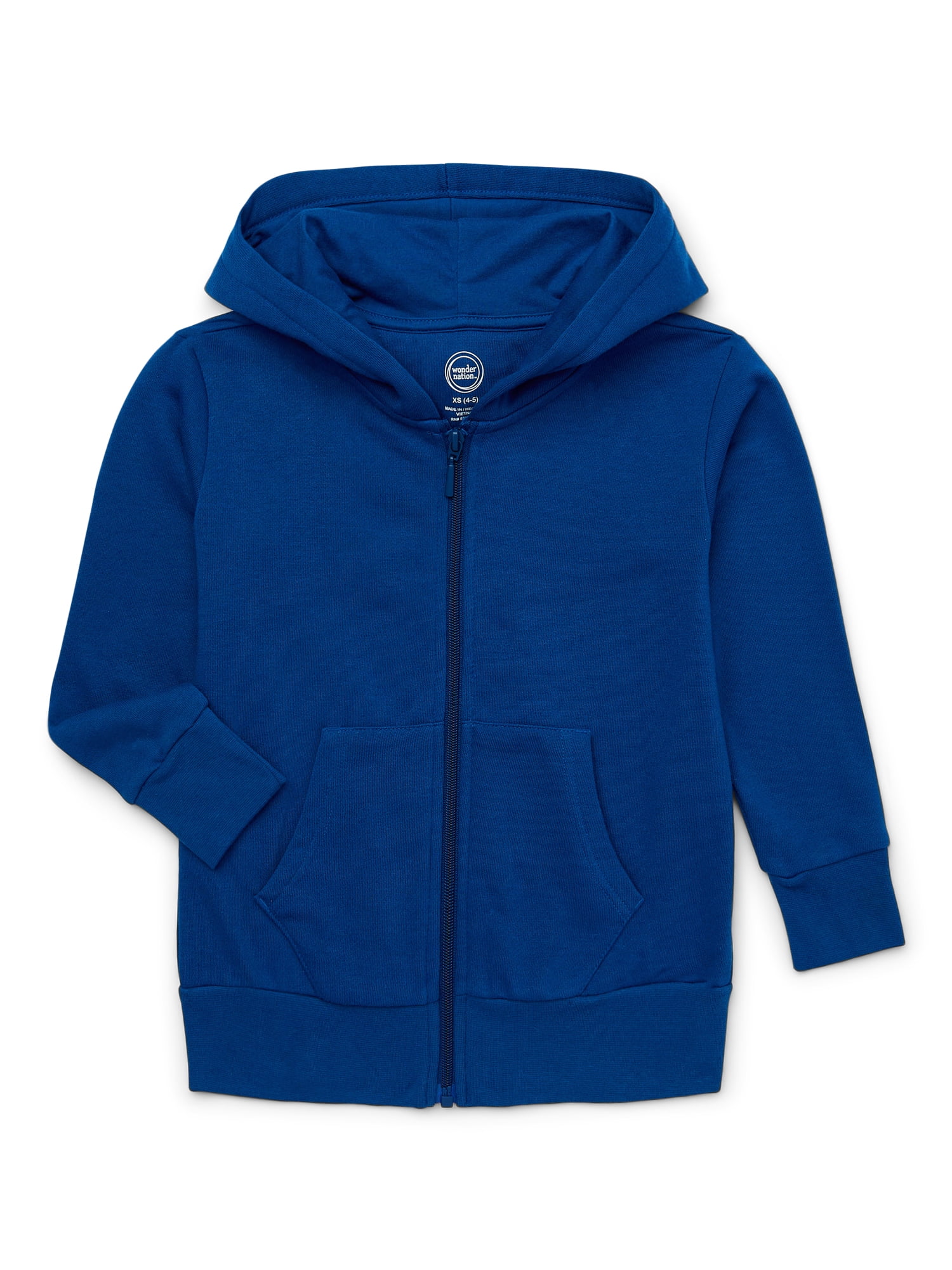 Wonder Nation Boys Full Zip Fleece Hoodie - Cotton/Poly Blend - Walmart.com