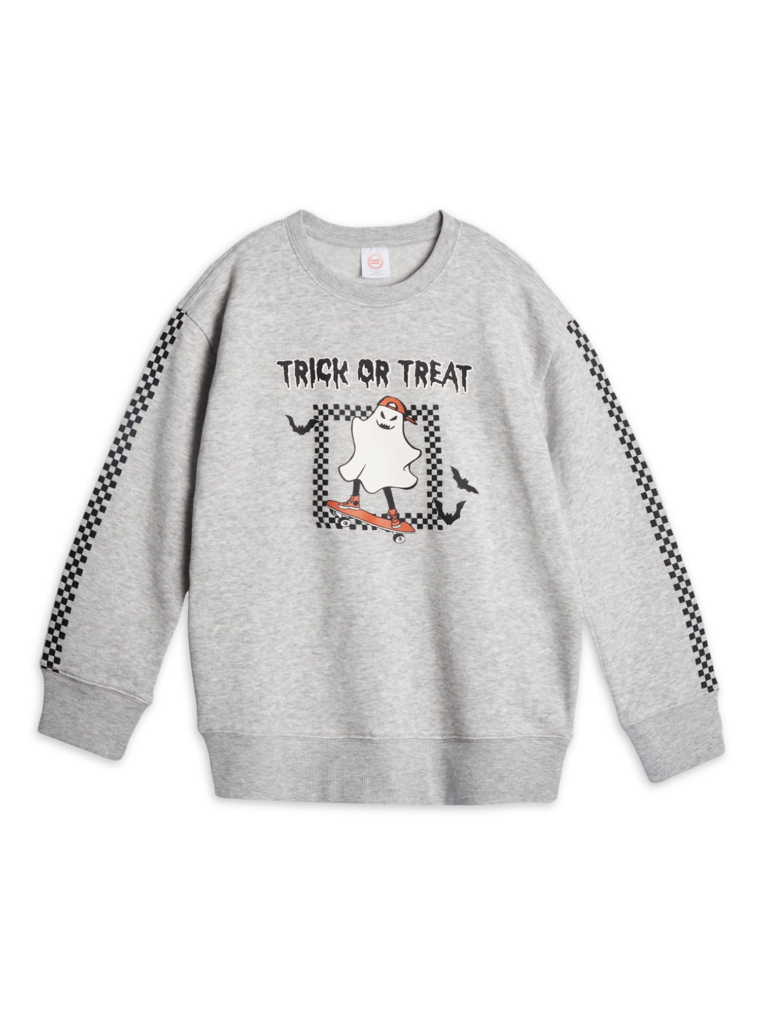 Wonder Nation Boys Halloween Crewneck Sweatshirt, Sizes 4-16 & Husky - Walmart.com