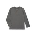 Wonder Nation Boys Long Sleeve Henley Tee, Sizes 4-18 & Husky, Cotton ...