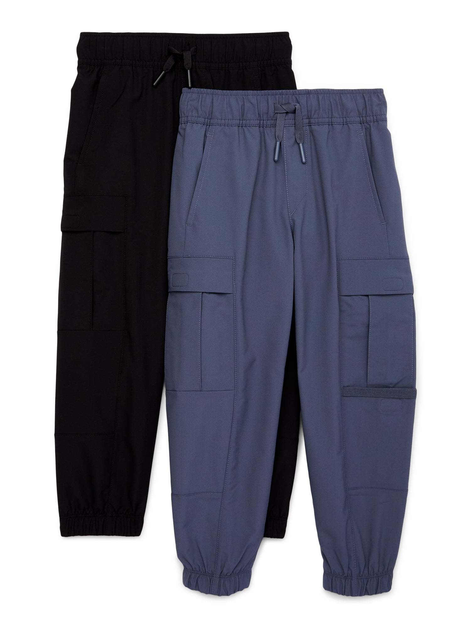 Wonder Nation Boys Hybrid Cargo Joggers, 2-Pack, Sizes 4-18 & Husky ...
