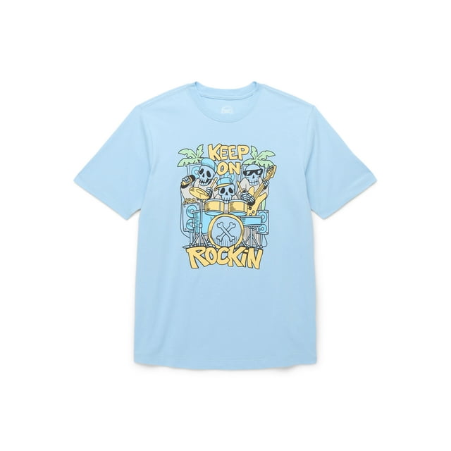 Wonder Nation Boys' Keep on Rockin Graphic Tee with Short Sleeves ...