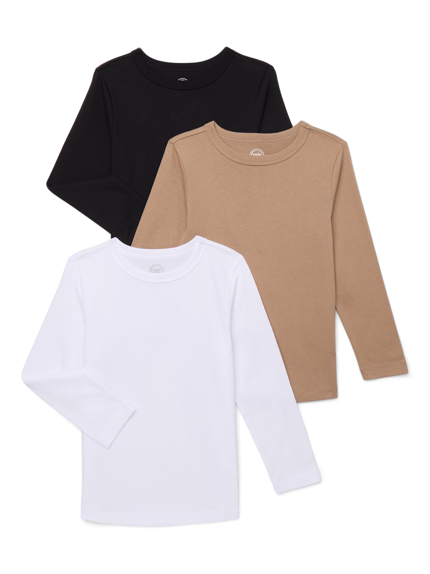 Wonder Nation Boys Long Sleeve Kid Tough T-Shirt, 3-Pack, Sizes 4-18 & Husky - Walmart.com