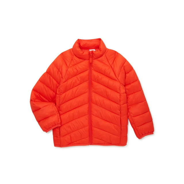 Wonder Nation Boys Lightweight Packable Puffer Jacket, Sizes 4-18 ...
