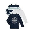 Wonder Nation Boys Long Sleeve 3 Pack T-Shirt Bundle, Sizes 4-18 & Husky - Walmart.com