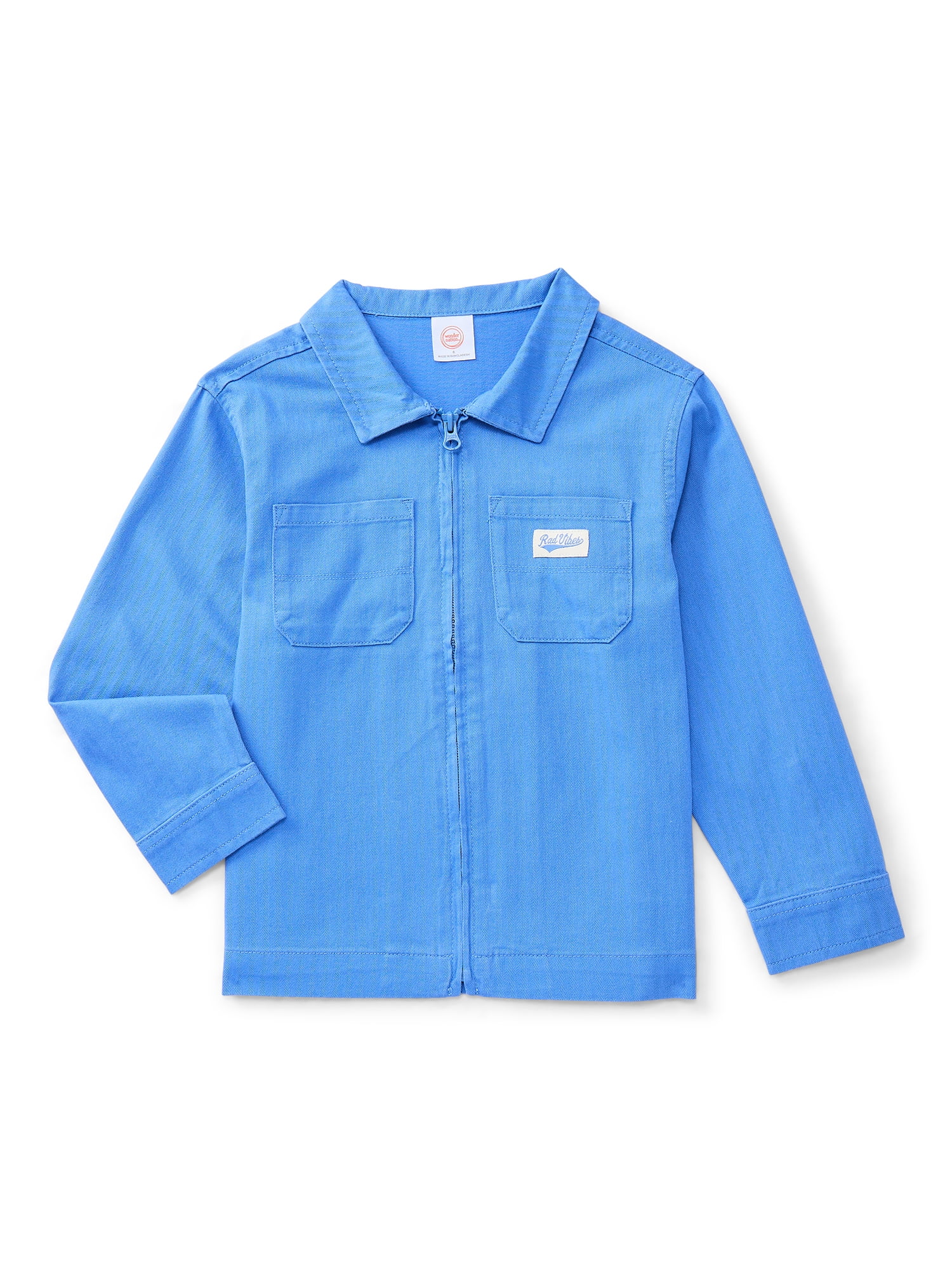 Wonder Nation Little Boys Cotton Twill Chore Jacket, Lightweight, Sizes ...