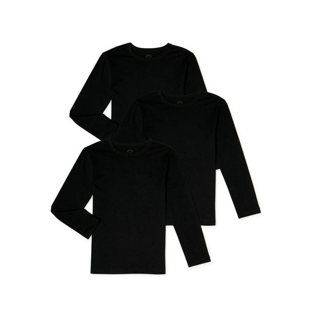 Wonder Nation Boys Long Sleeve Crewneck T-Shirts, 3-Pack, Sizes 4-18 & Husky - Walmart.com