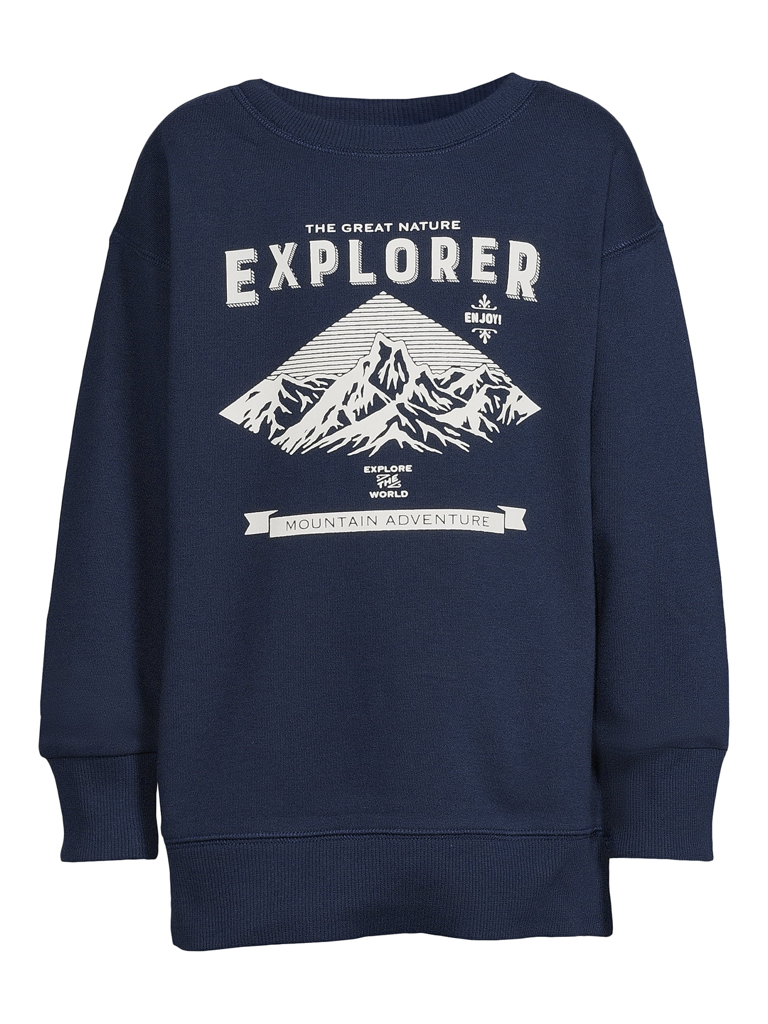 Wonder Nation Boys Long Sleeve Graphic Crewneck Sweatshirt, Sizes 4-18 - Walmart.com