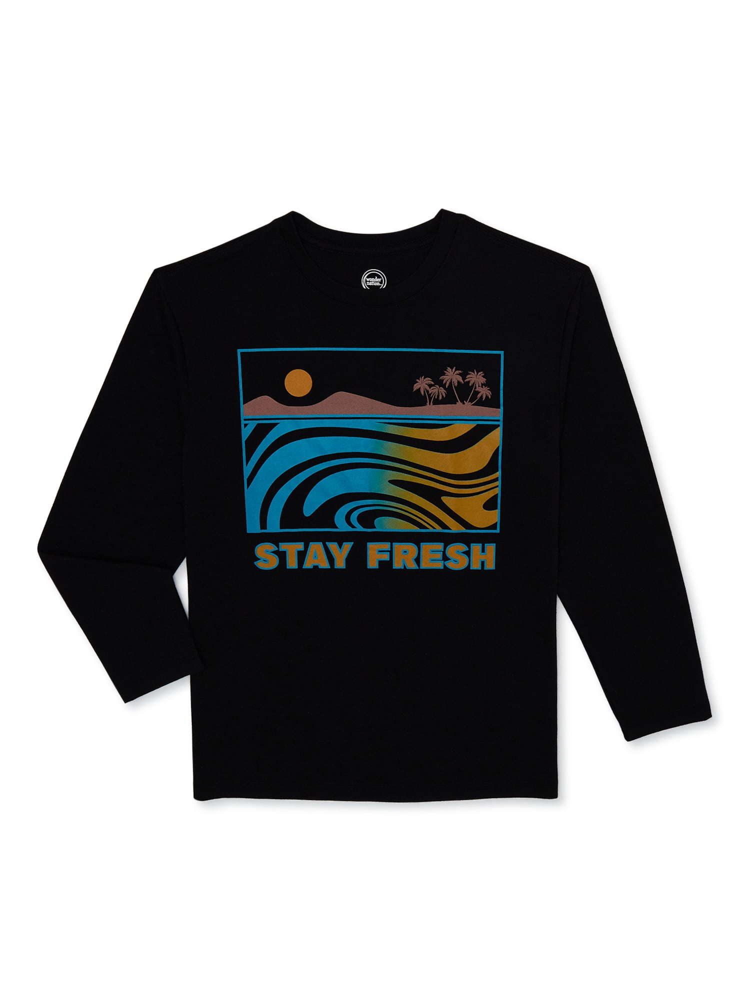 Wonder Nation Boys Long Sleeve Graphic T-Shirt, Sizes 4-18 & Husky - Walmart.com