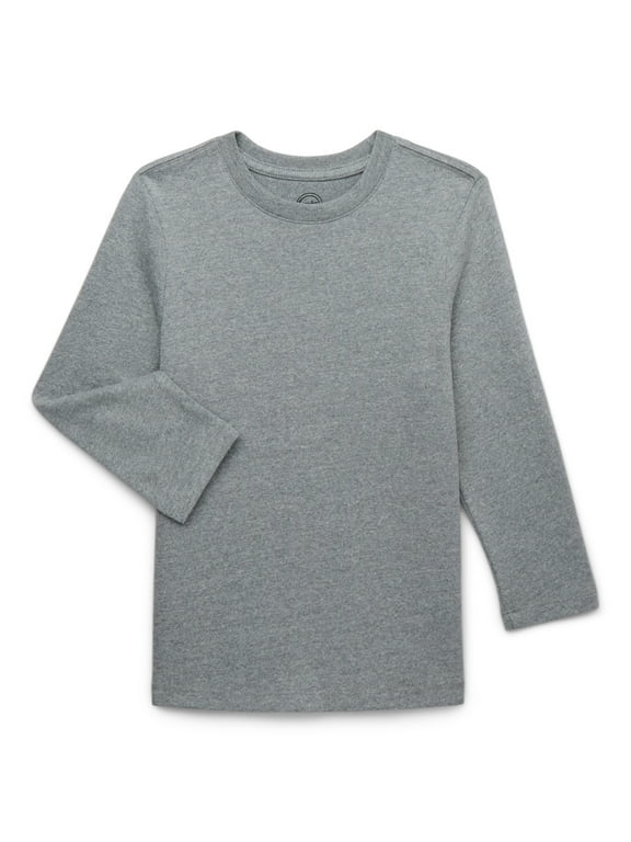 Wonder Nation Boys Long Sleeve Heavyweight Boxy T-Shirt, 3-Pack, Sizes 4-18 & Husky - Walmart.com