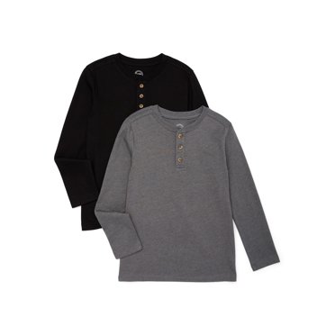 Wonder Nation Boys Long Sleeve Kid Tough T-Shirt, Sizes 4-18 & Husky - Walmart.com