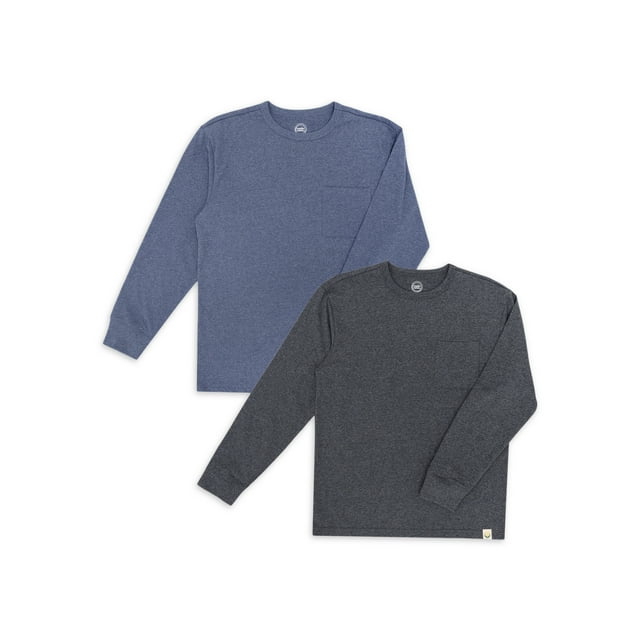 Wonder Nation Boys Long Sleeve Pocket T-Shirt, 2-Pack, Sizes 4-18 & Husky - Walmart.com