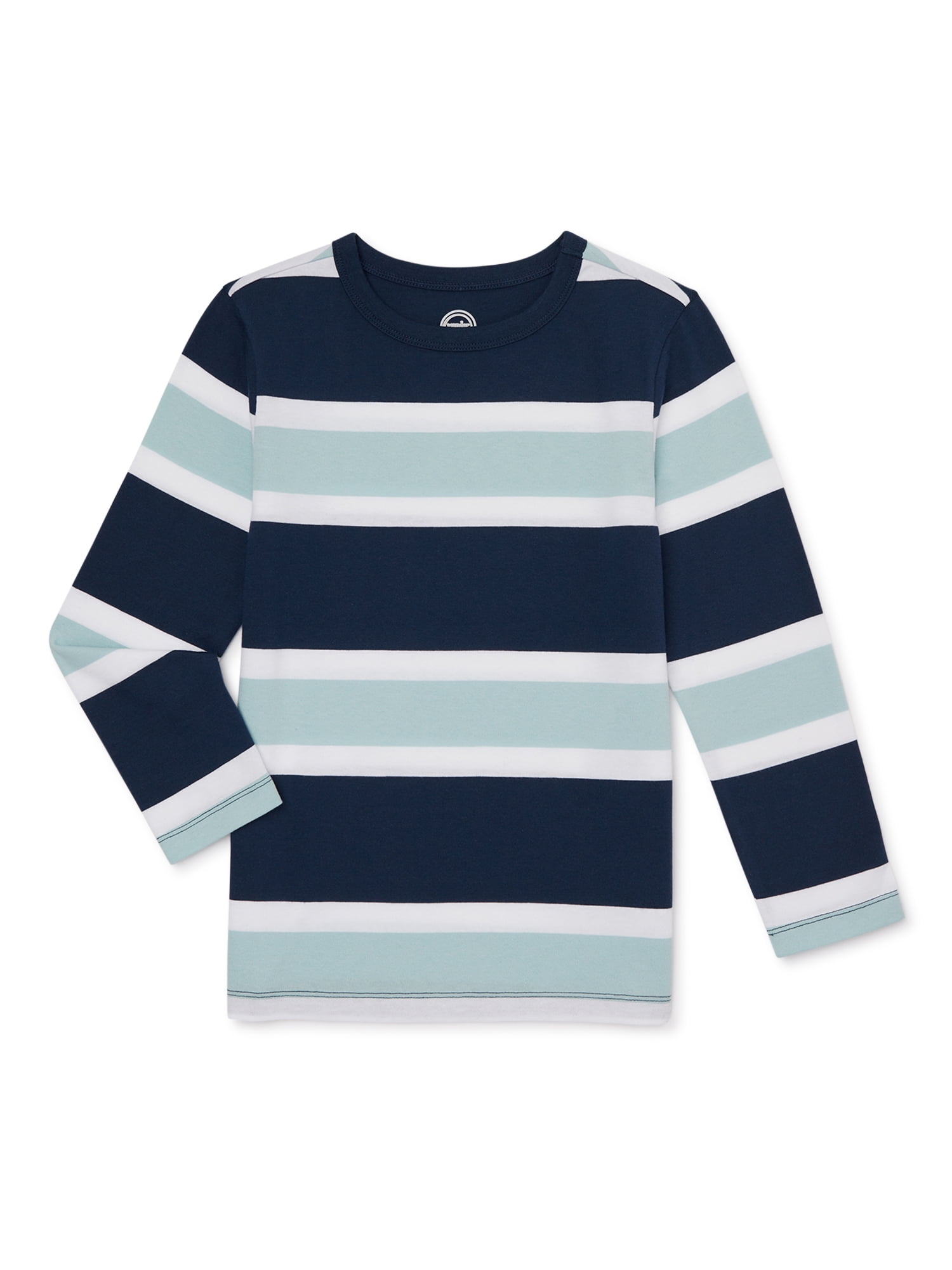 Wonder Nation Boys Long Sleeve Striped T-Shirt, Sizes 4-18 & Husky - Walmart.com