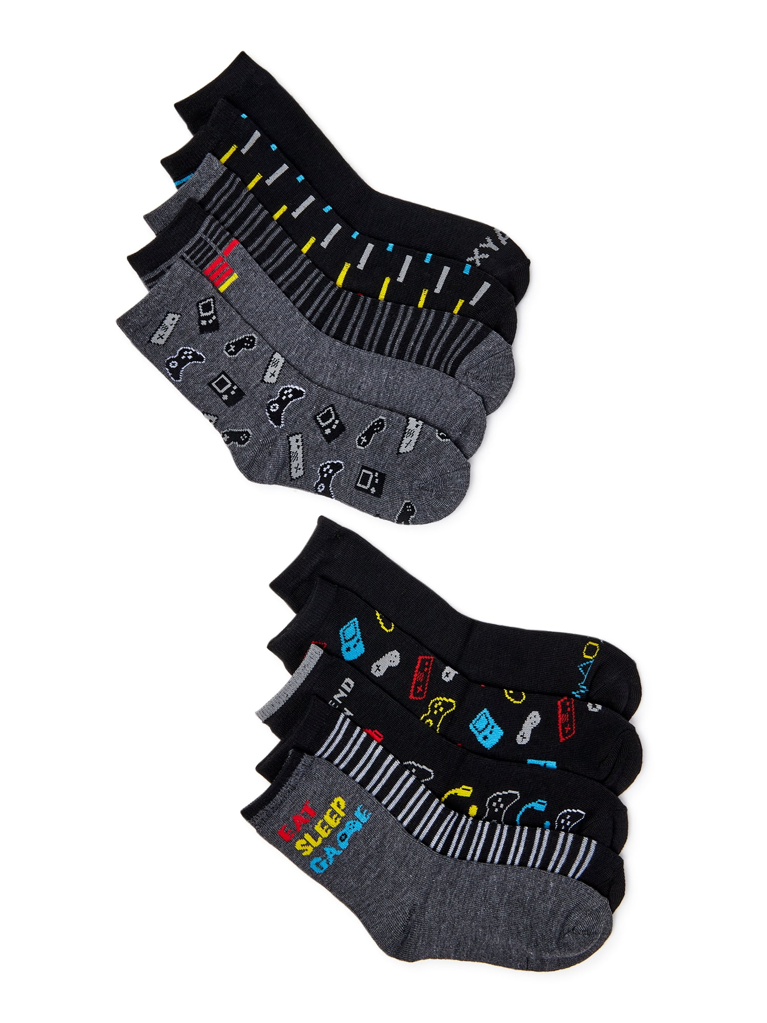 Wonder Nation Boys Novelty Crew Socks, 10-Pack, Sizes S-L - Walmart.com