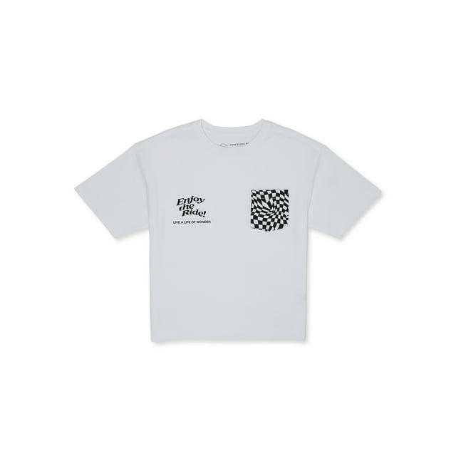 Wonder Nation Boys Oversized Graphic Pocket Tee, Sizes 4-18 & Plus ...