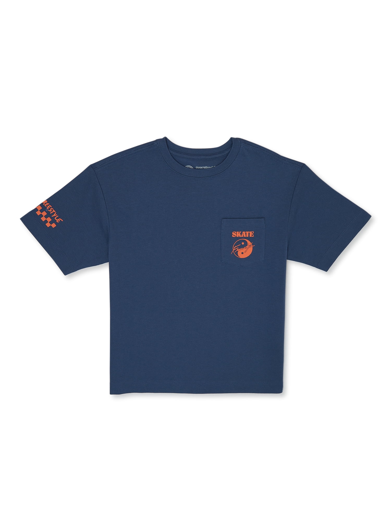 Wonder Nation Boys Oversized Graphic Pocket Tee, Sizes 4-18 & Plus ...