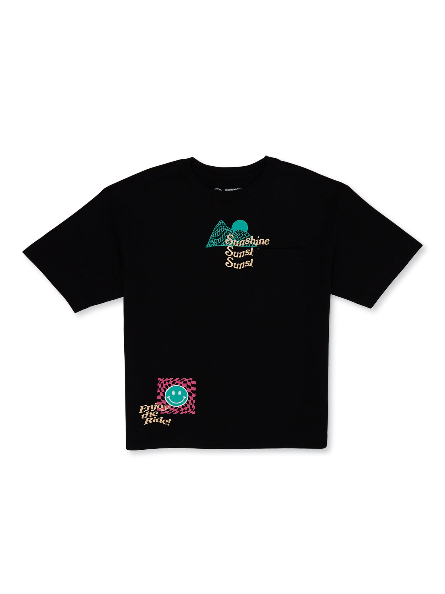 Wonder Nation Boys Oversized Graphic Pocket Tee, Sizes 4-18 & Plus ...