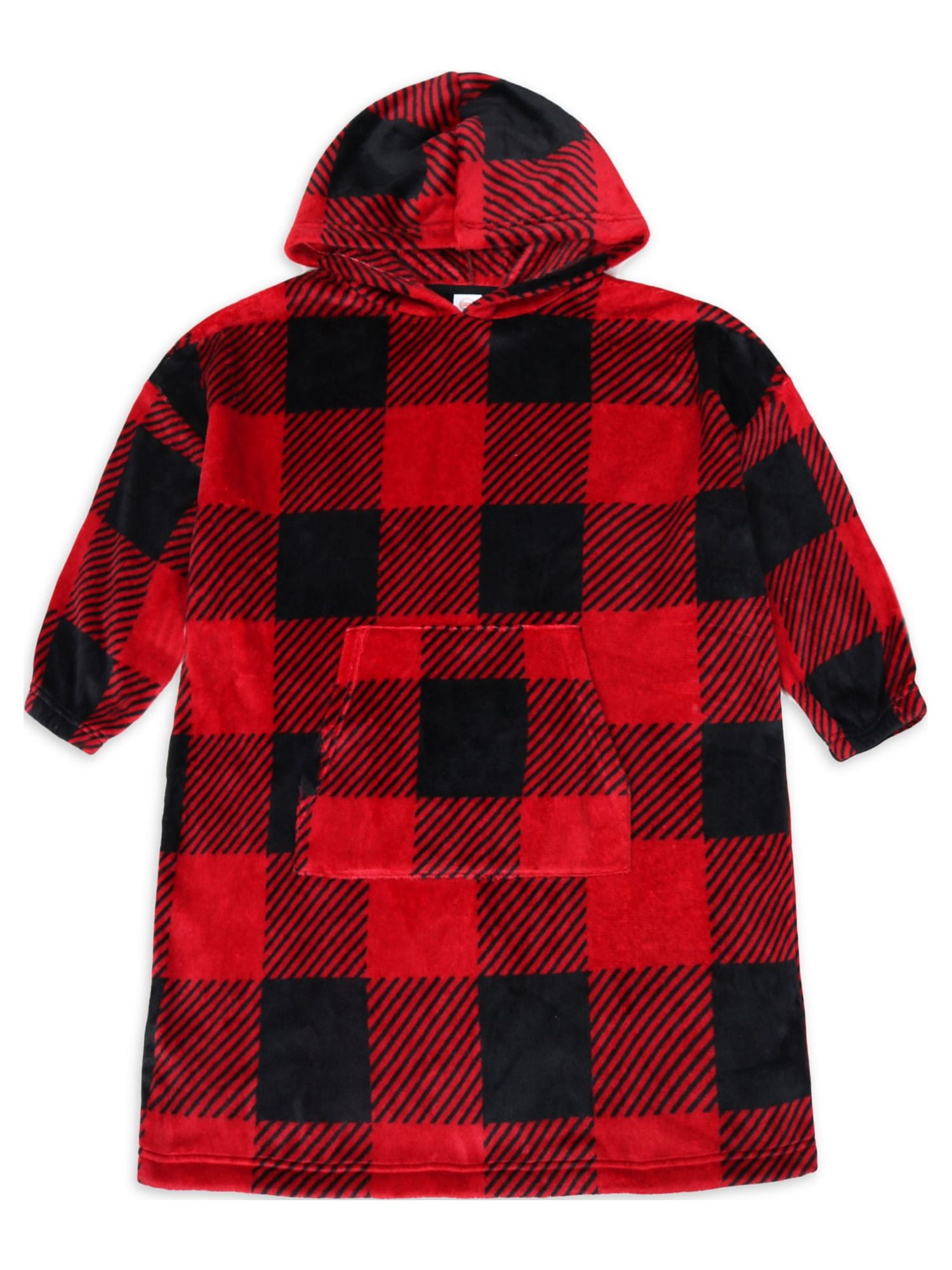 Wonder Nation Boys Oversized Sleep Hoodie Pajama, Sizes 4-18 & Husky ...