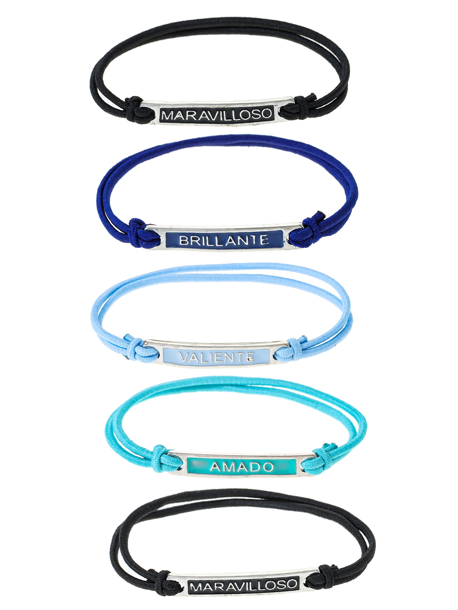 Wonder Nation Boys Positive Affirmations Beaded Stretch Bracelet Set, 5 ...