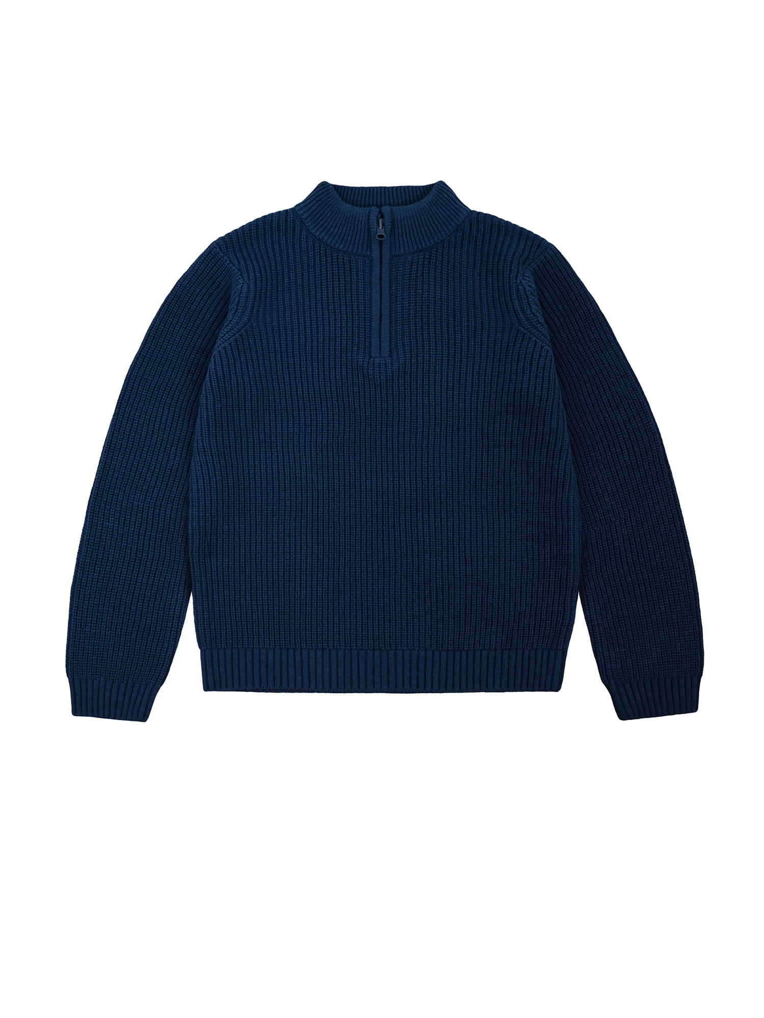 Wonder Nation Boys Quarter Zip Sweater with Long Sleeves, Sizes 4-18 ...