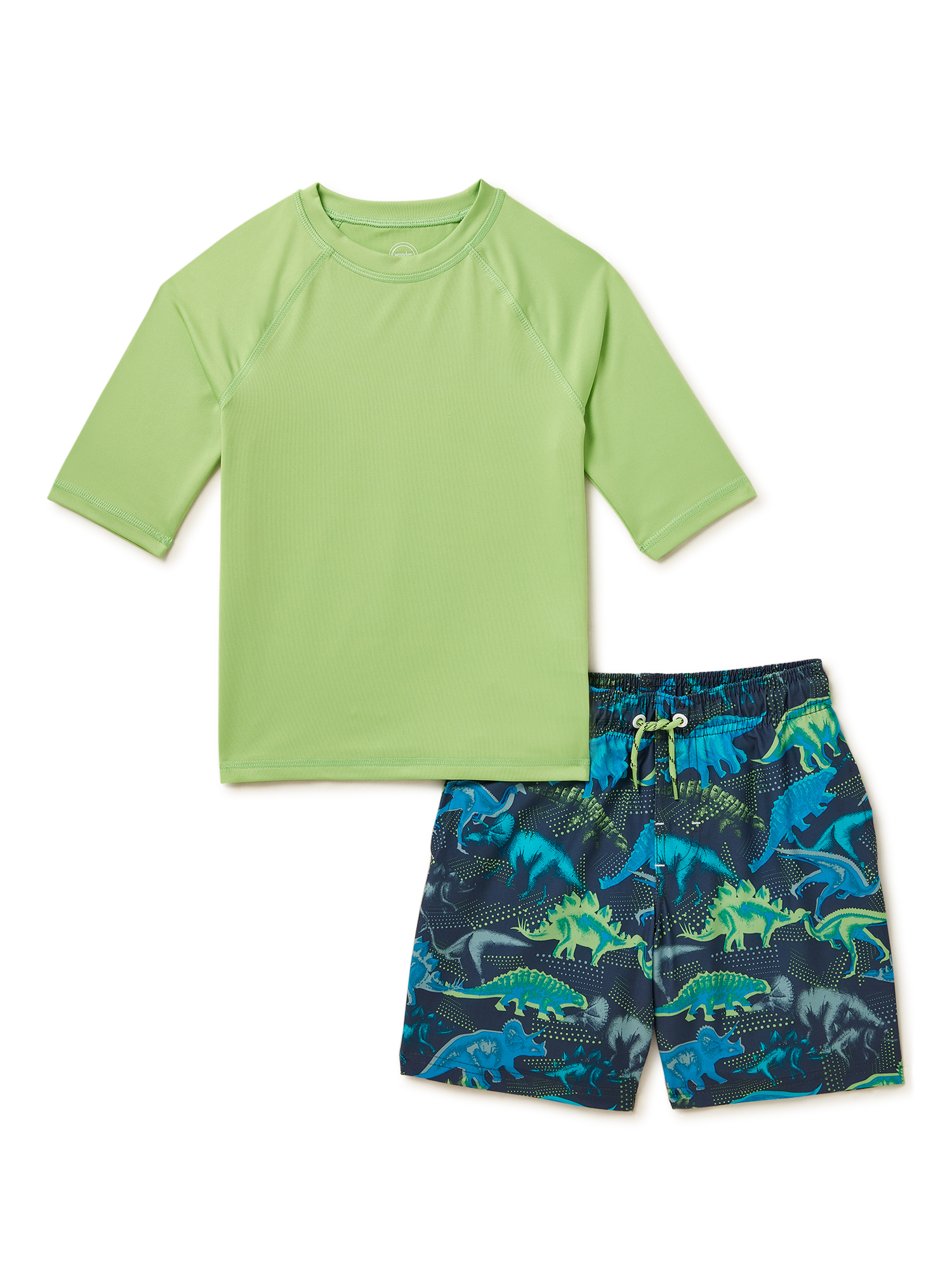 Wonder Nation Boys Quick Dry Rashguard and Swim Trunks Set, 2-Piece ...