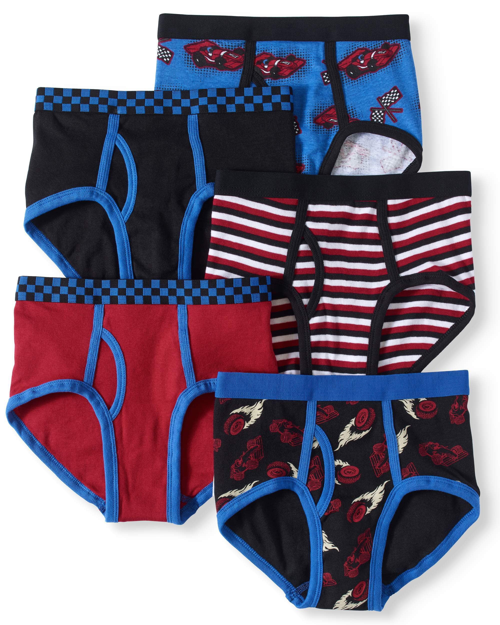 Wonder Nation Boys' Soft Cotton Briefs 5 Pack with Elastic Waistband ...