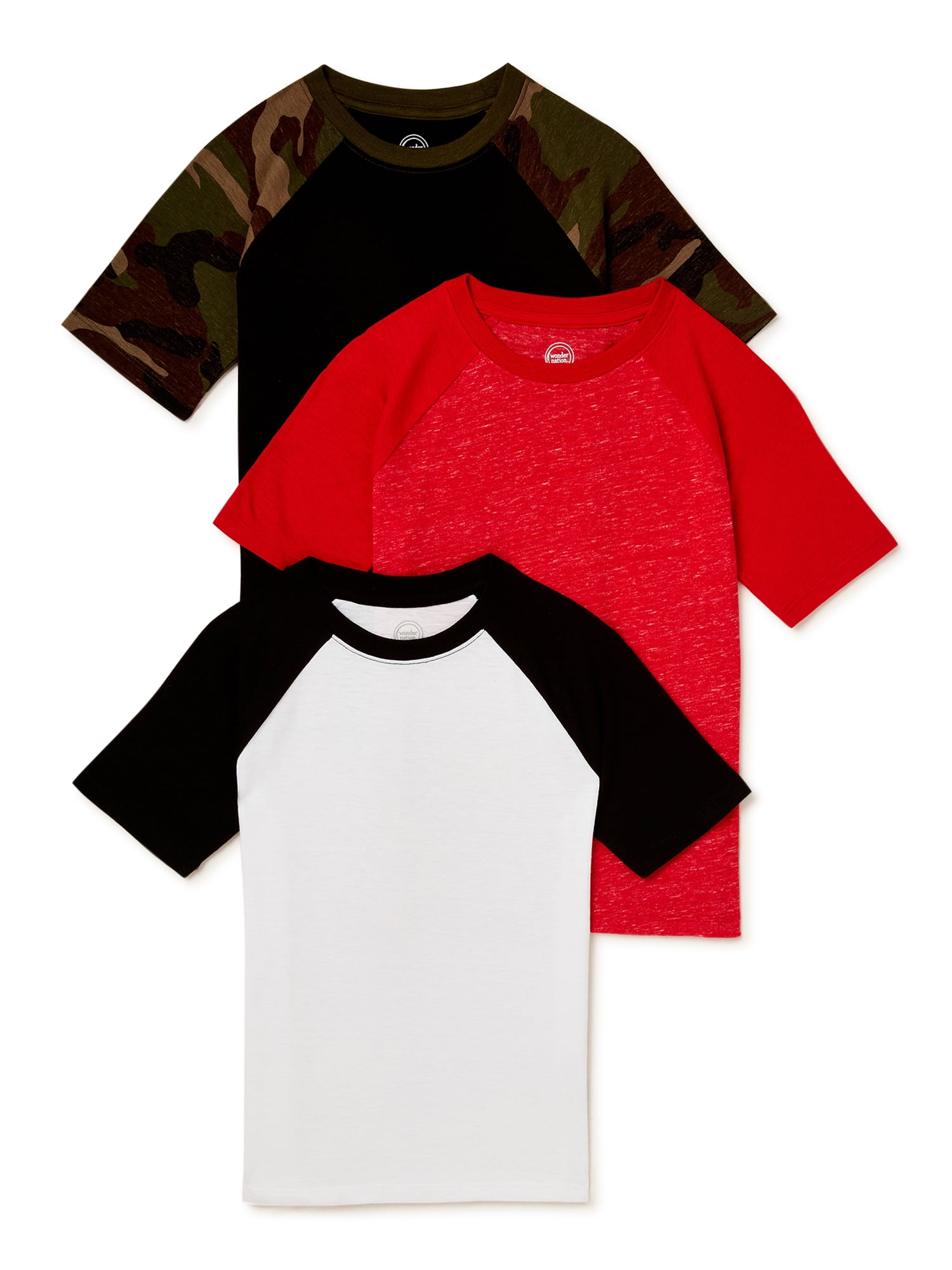 Wonder Nation Boys Raglan Short Sleeve T Shirt 3 Pack Sizes 4 18 wonder-nation-boys-raglan-short-sleeve-t-shirt-3-pack-sizes-4-18