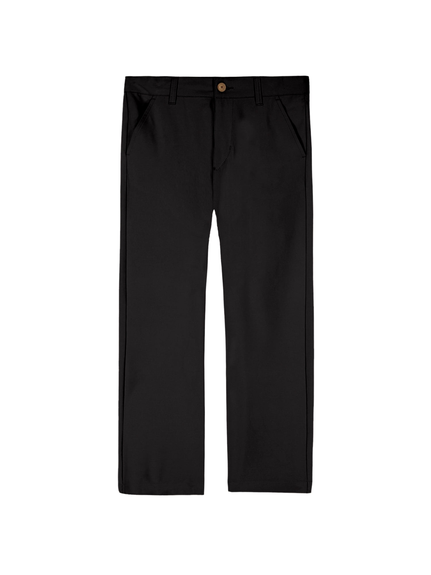 Wonder Nation Boys School Uniform Flat Front Pants, Sizes 4-18, Slim ...