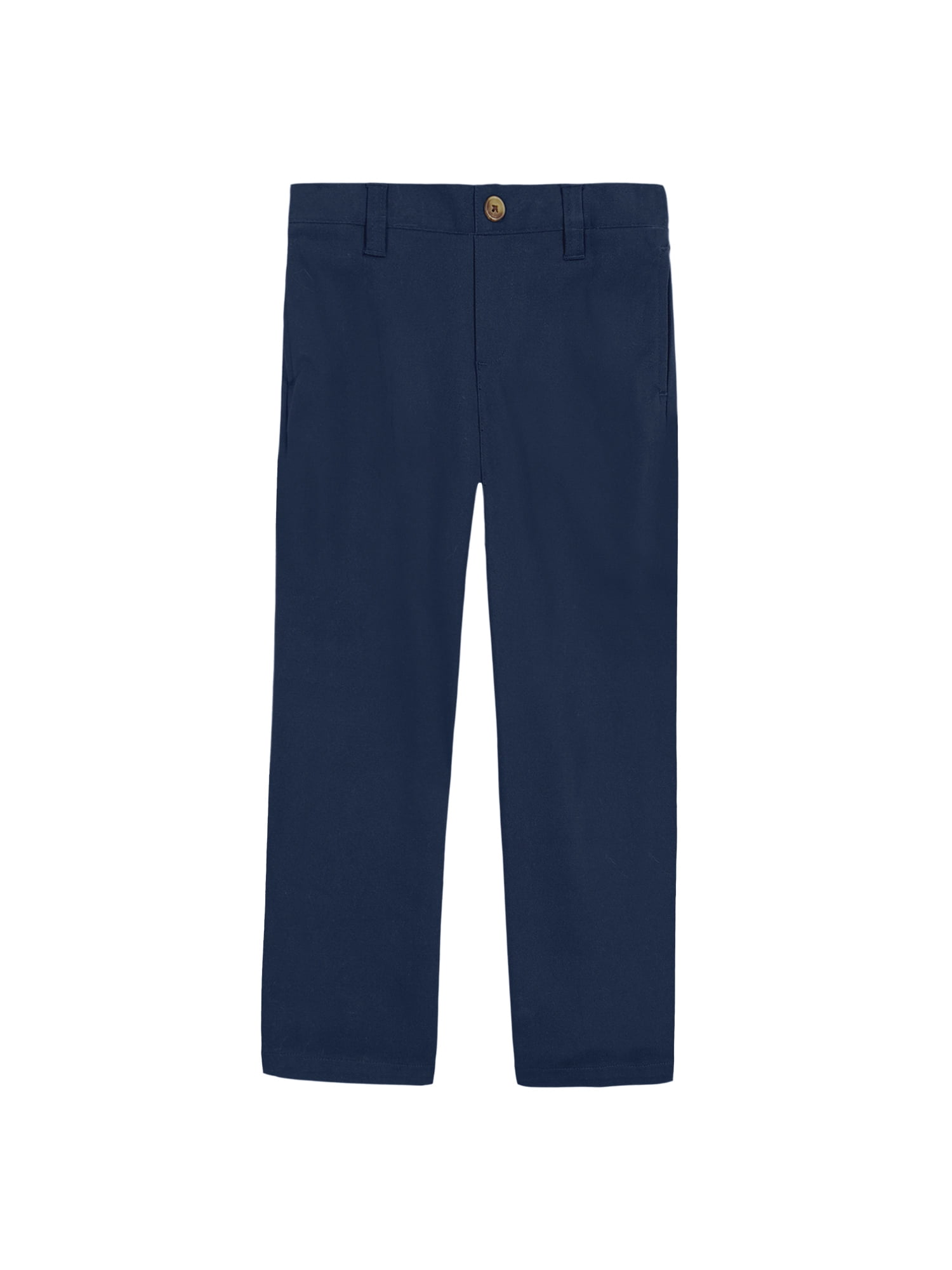 Wonder Nation Boys School Uniform Flat Front Performance Pants, Sizes 4 ...
