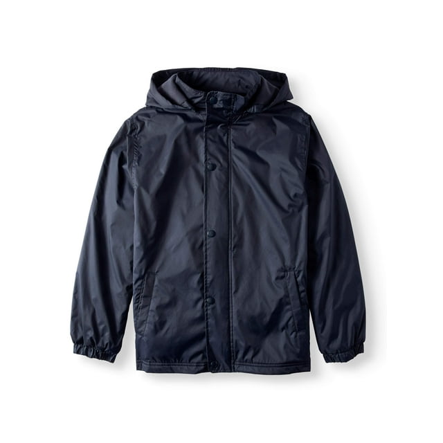 Wonder Nation Boys School Uniform Jacket with Removable Hood, Sizes 4 ...